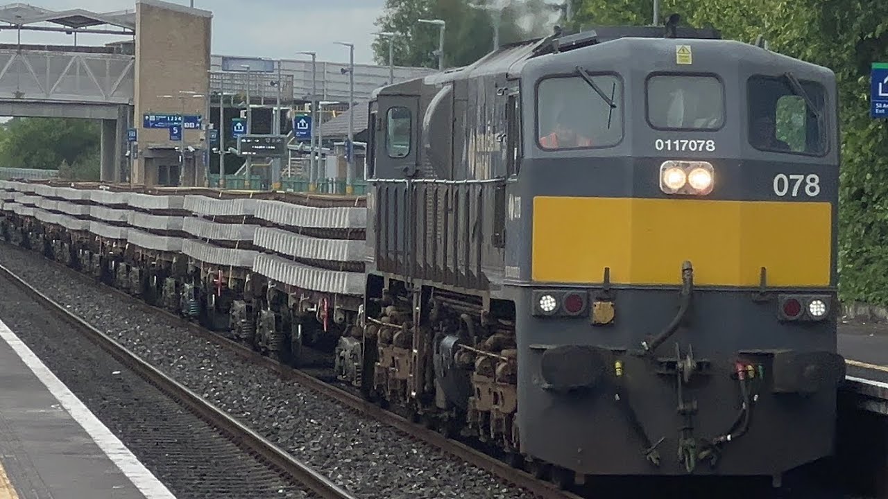 Class 071 No.078 Pulls Materials Train through HazelHatch Station - YouTube