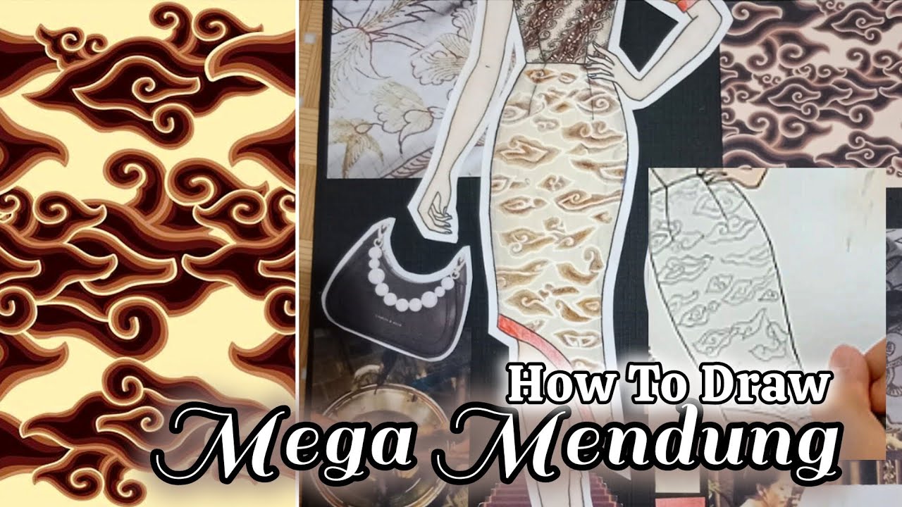 HOW TO DRAW BATIK MEGAMENDUNG CIREBON || CARA MENGGAMBAR BATIK MEGA ...