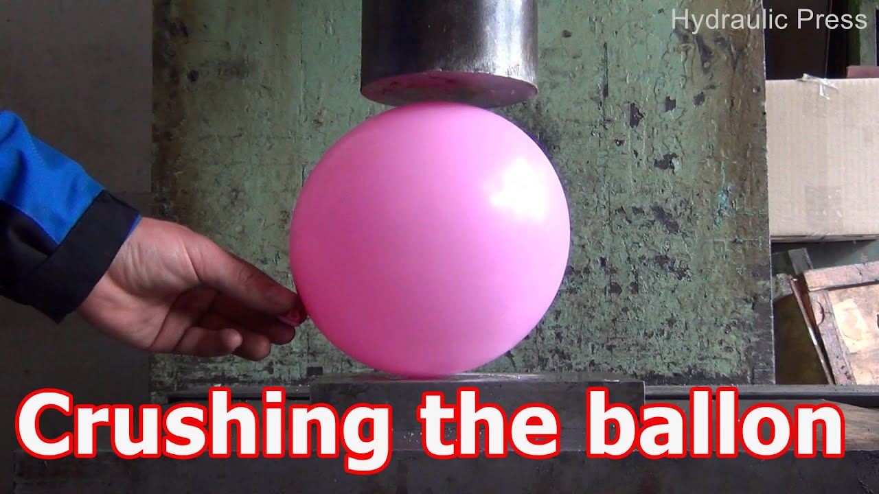 Hydraulic Press Crushing the ballon by hydraulic press - YouTube