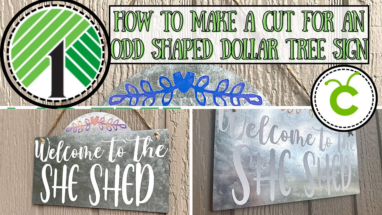 🌟HOW TO MAKE THE PERFECT CUT FOR AN ODD SHAPED SIGN FROM DOLLAR TREE ...