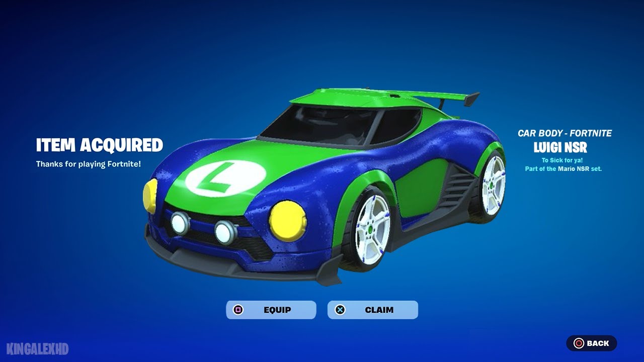 How To Get & Unlocked Luigi NSR Car NOW FREE In Fortnite! (Unlocked ...