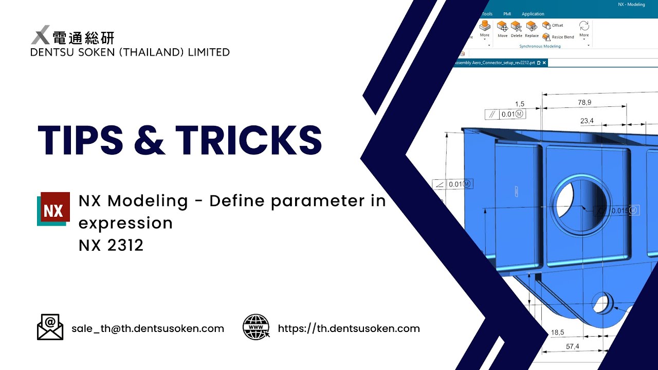 NX2312 NX Modeling Define parameter in expression - YouTube