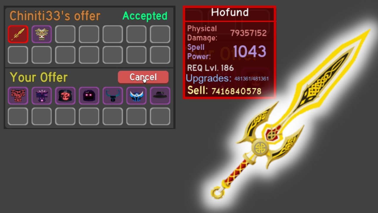 Trading for the HOFUND ULTIMATE in DUNGEON QUEST! - YouTube