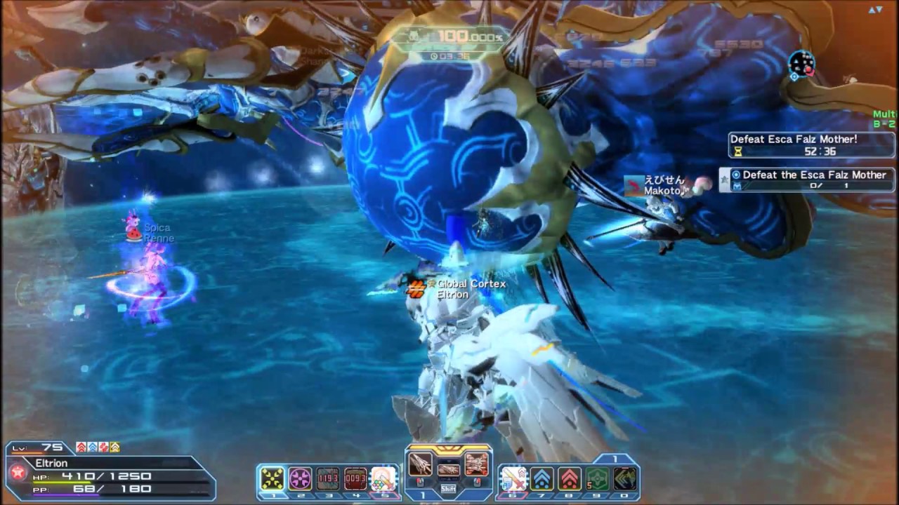 [PSO2] - Racing the Phantom Mother 【XH】 ( vs ESCA Falz Mother) - YouTube