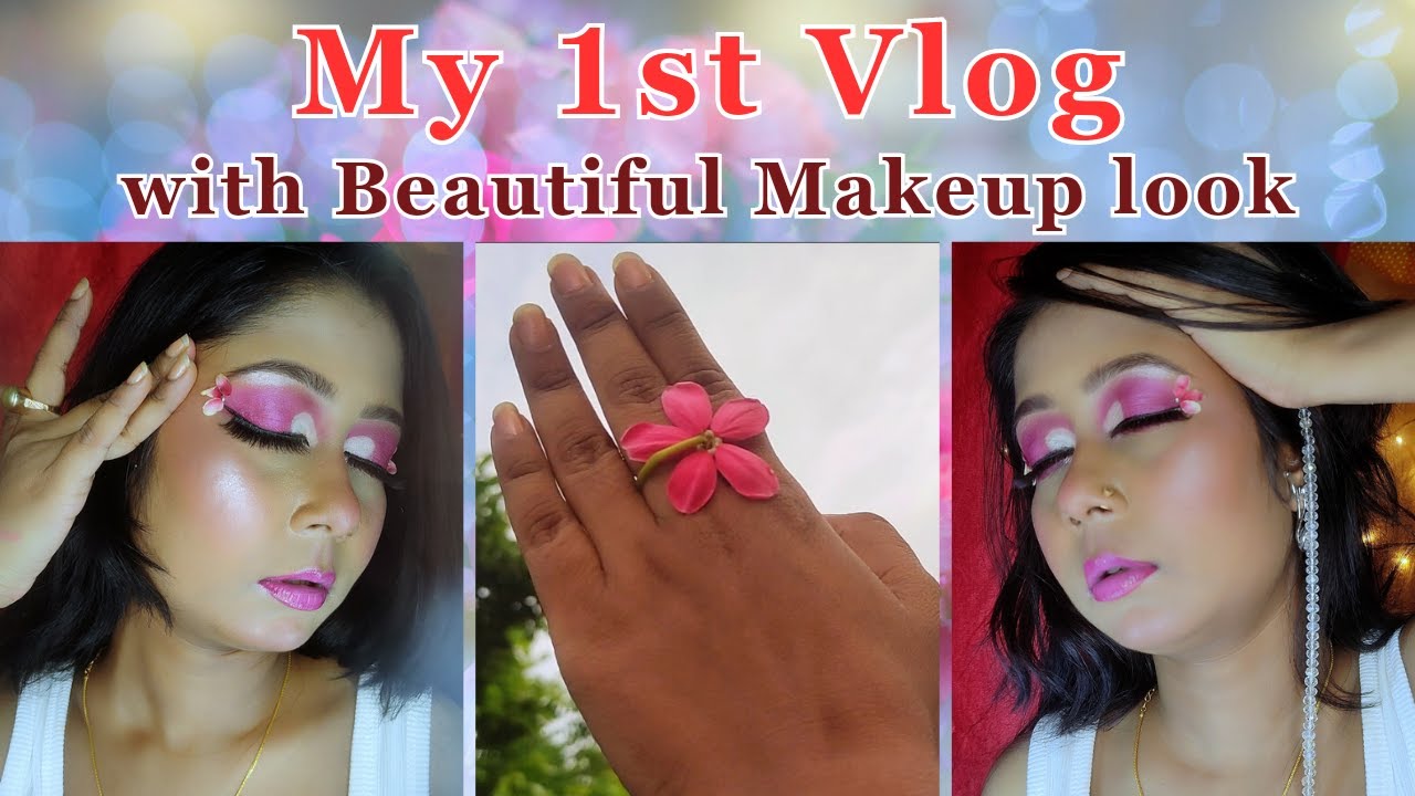 My 1st Vlog // 1st vlog with beautiful makeup look. - YouTube