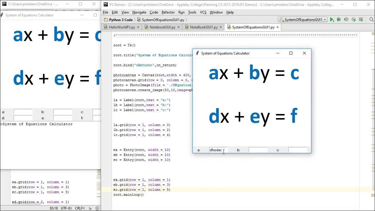 SofE - Python 3 GUI: Adding Labels and Widgets (CODE) - YouTube