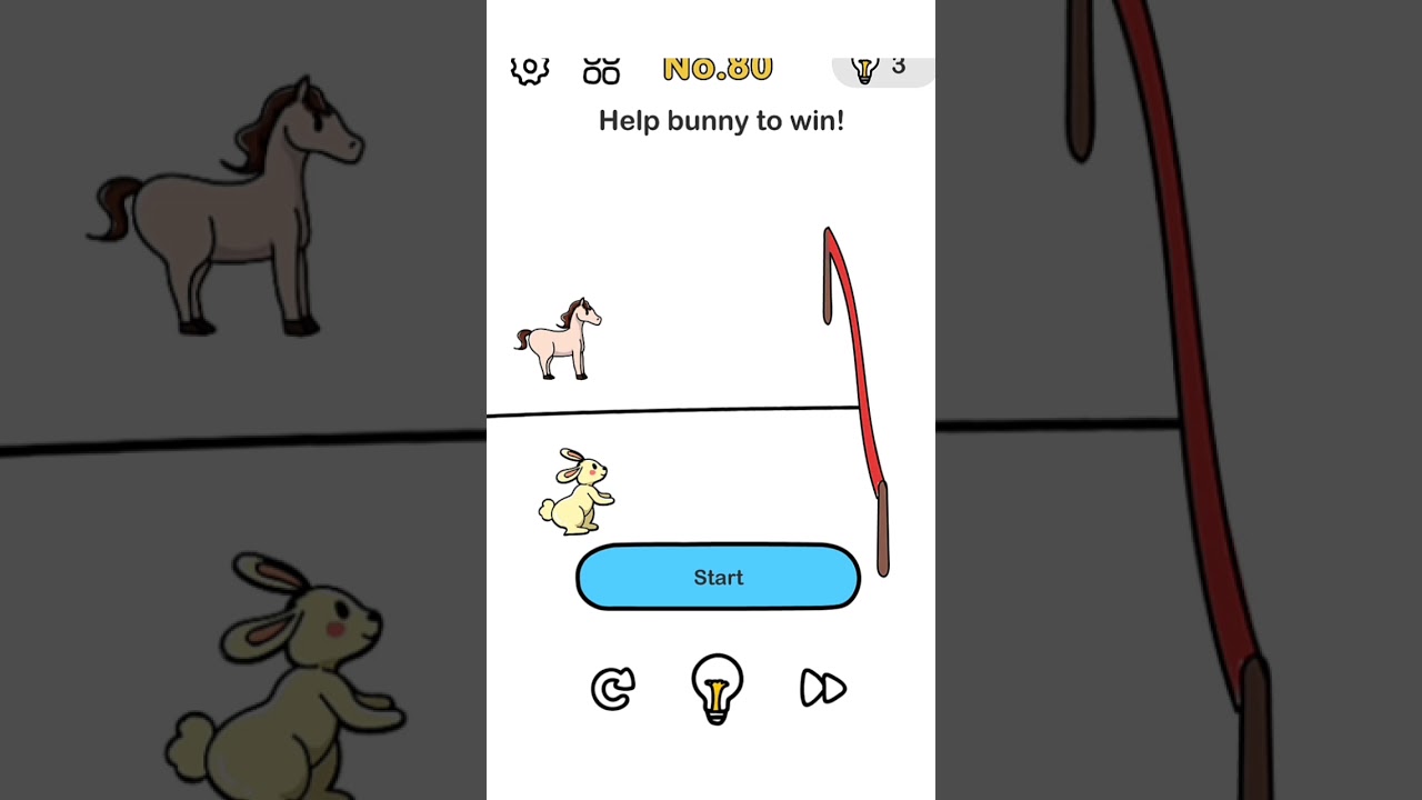 #Brainoutlevel80 Help bunny to win Walkthrough brain out level 80 - YouTube