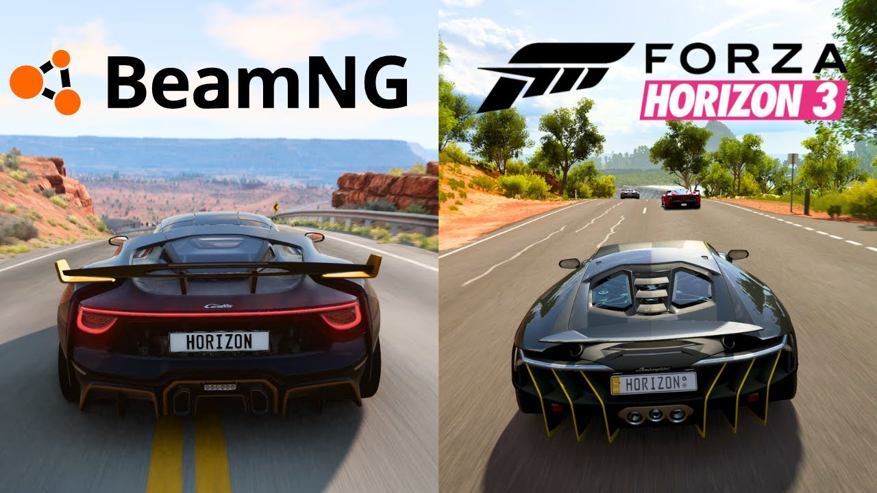 BeamNG, but it's Forza Horizon Trailer - Side by Side Comparison - YouTube