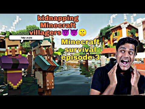 Kidnapping Minecraft villagers 😈😈 survival series episode-3 - YouTube