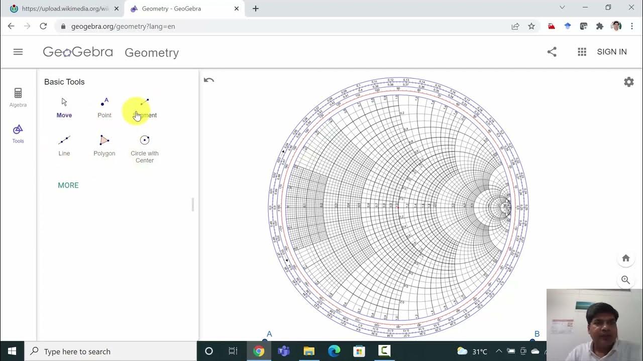 Introduction to Geogebra tool for smith chart drawing. Use this tool to ...