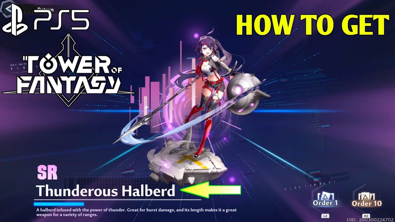 How to Get Thunderous Halberd Weapon TOWER OF FANTASY Thunderous ...