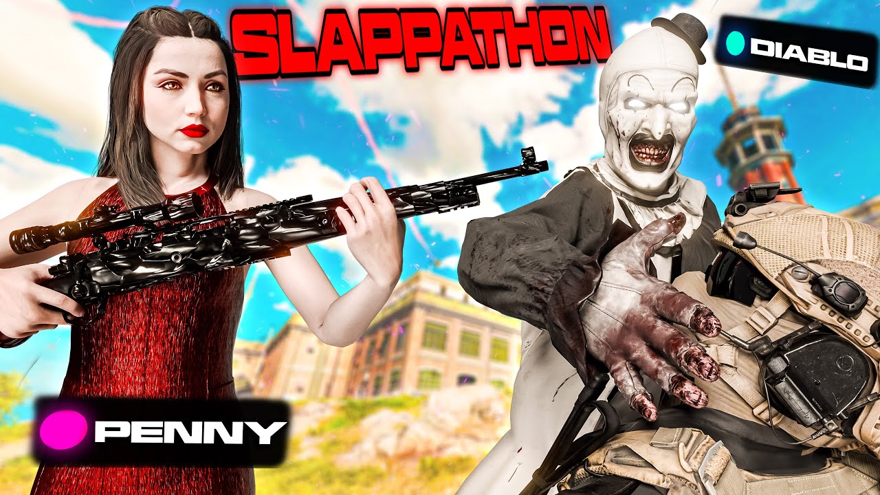 PENNY AND DIABLO HAVE A SLAPPATHON ON REBIRTH ISLAND - YouTube