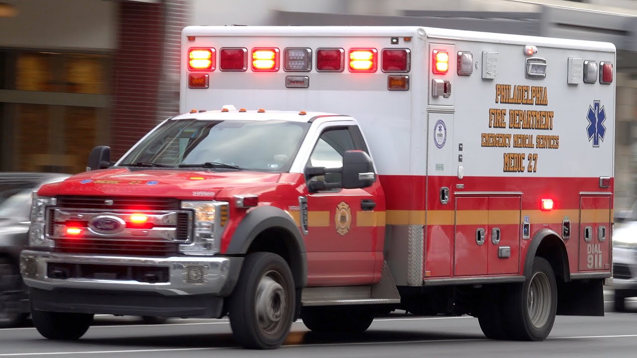 Philadelphia Fire Department Medic 27 Responding - YouTube
