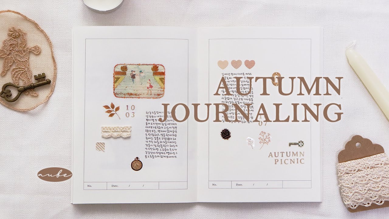 가을 무드 감성 다꾸 🍂 | Journal with me | Journal ASMR | autumn journaling ...