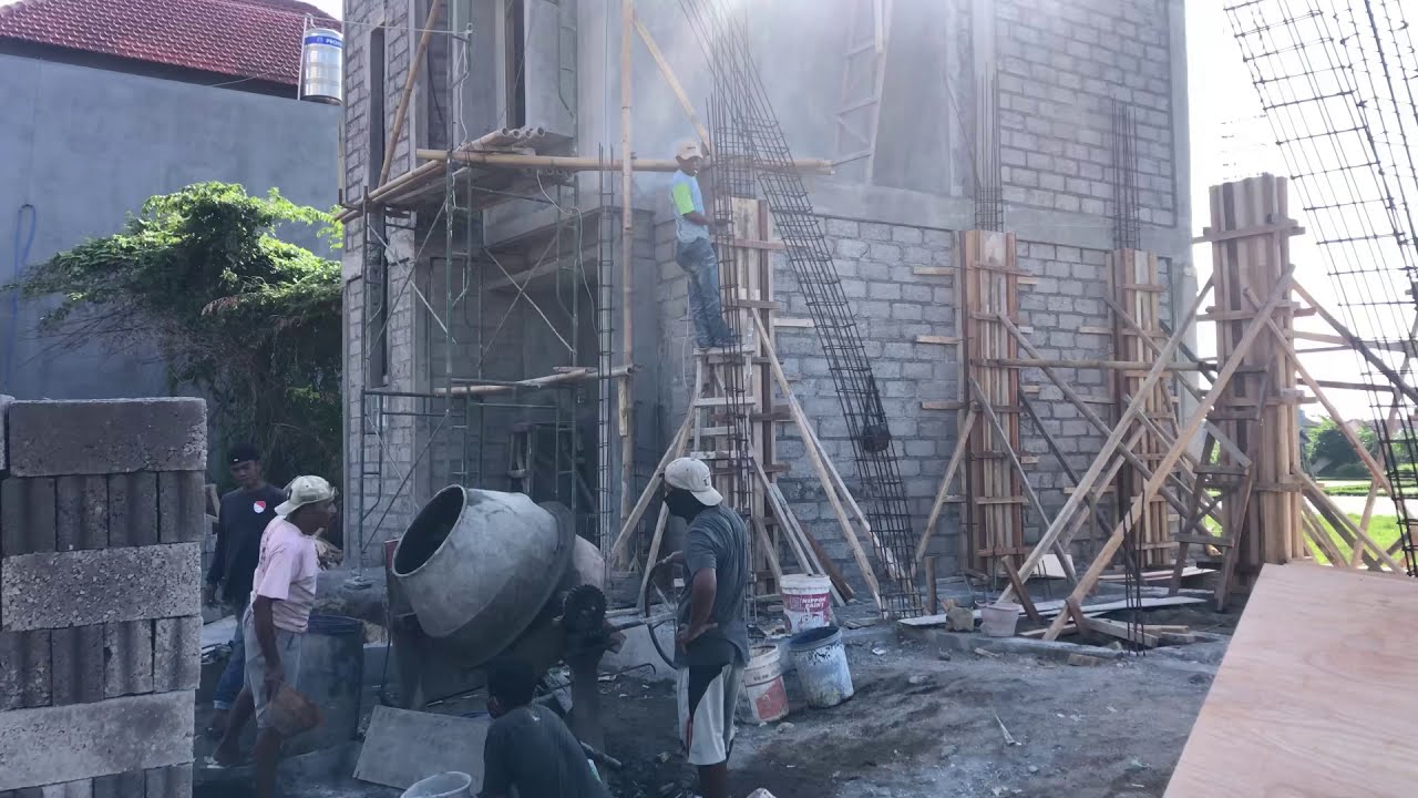 Pemasangan batako pagar dan kolom praktis - YouTube