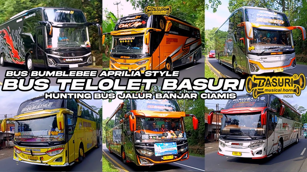 BUS TELOLET BASURI || ARTIS BUS BUMBLEBEE APRILIA STYLE DI JALUR BANJAR ...