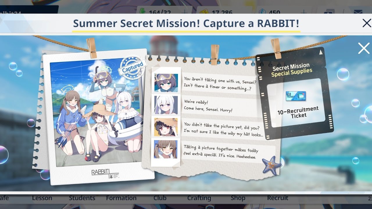 Capture a rabbit Event | Blue Archive #6 - YouTube