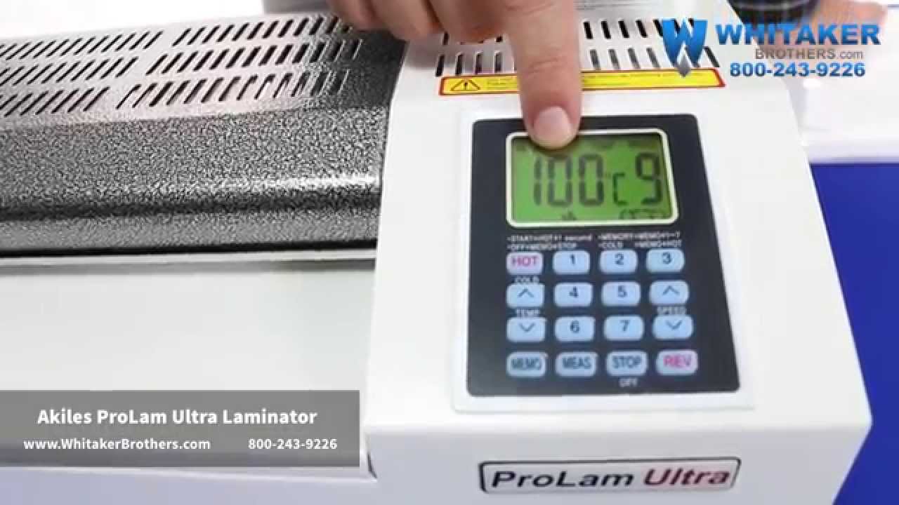 Akiles ProLam Ultra Laminator - YouTube