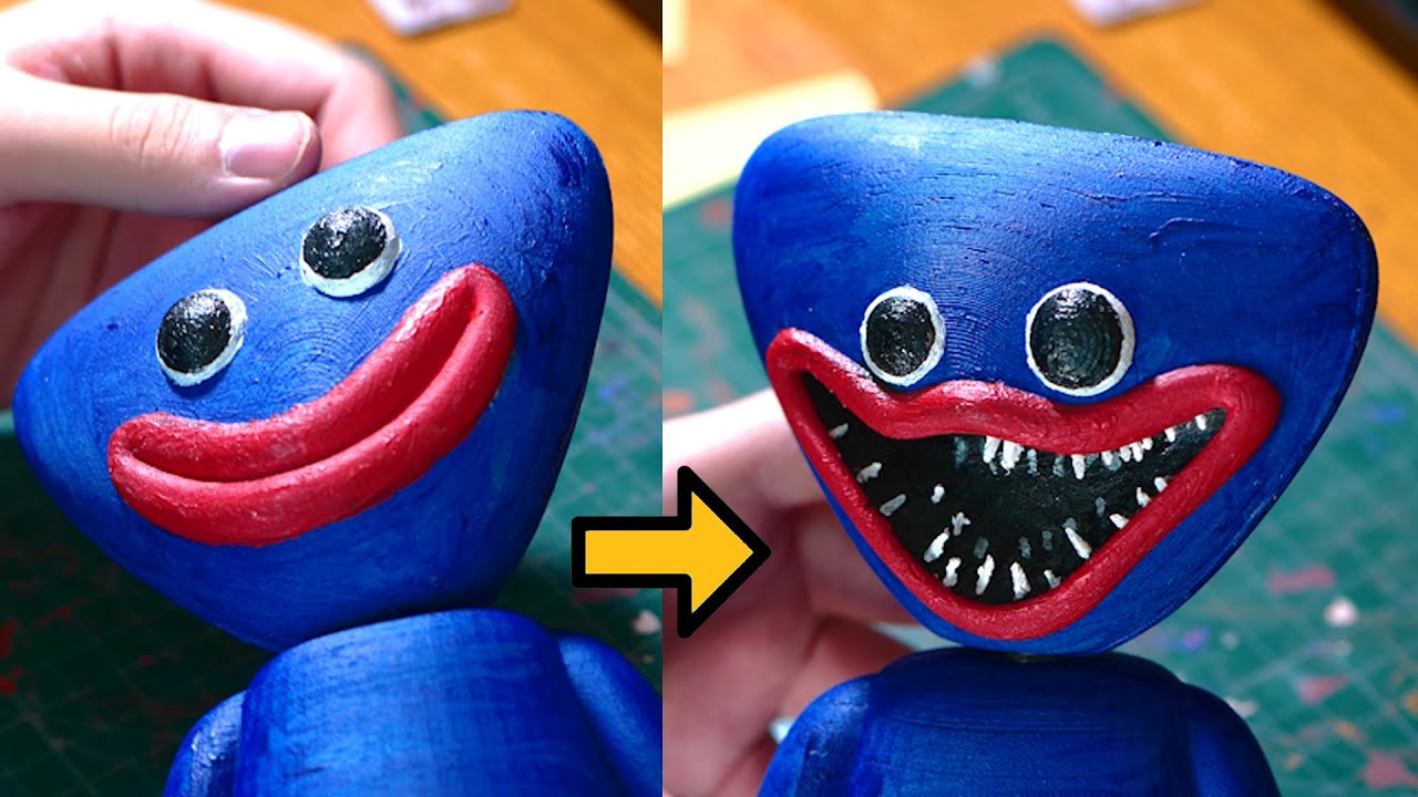 Making huggy wuggy where the face changes - YouTube