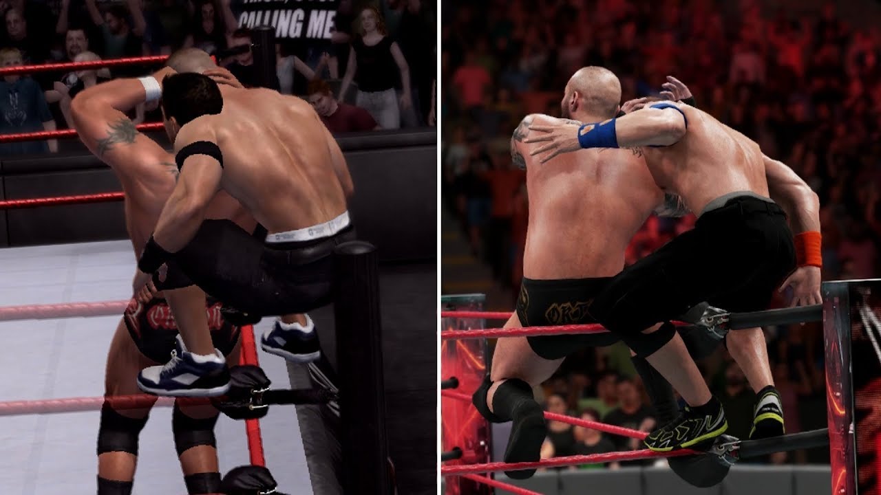 WWE 2K18 - Evolution of the SUPER RKO In WWE Games! (SVR 2007 - WWE ...