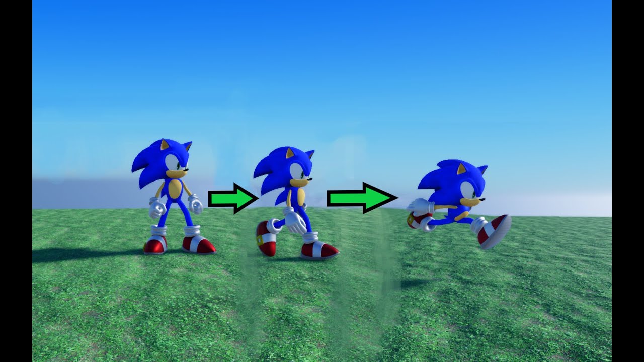 How to make a Sonic game Roblox Studio easy Momentum and Walk, Run ...