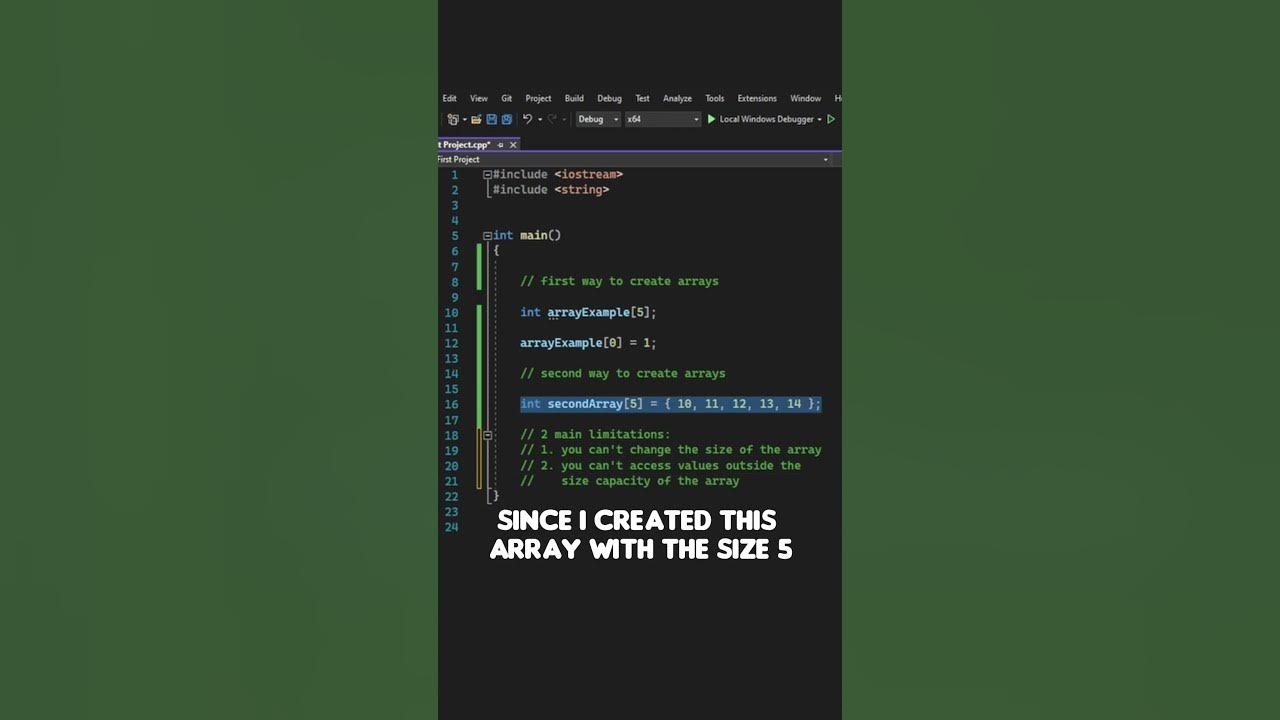 Here Are 2 Main Limitations For Arrays In C++ Programming! #shorts - YouTube