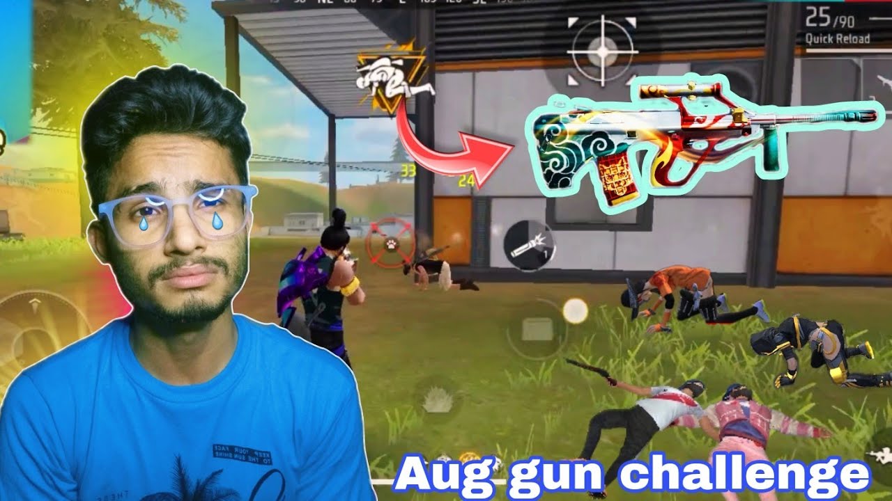 Aug gan challenge | Free Fire 🔥| With Solo vs Squad | can I win - YouTube
