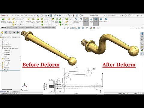 Deformationsfunktion in SolidWorks