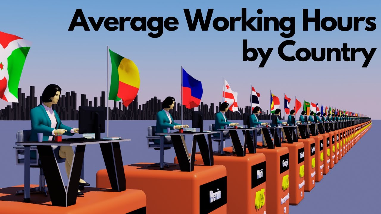 Average Working Hours by Country - YouTube