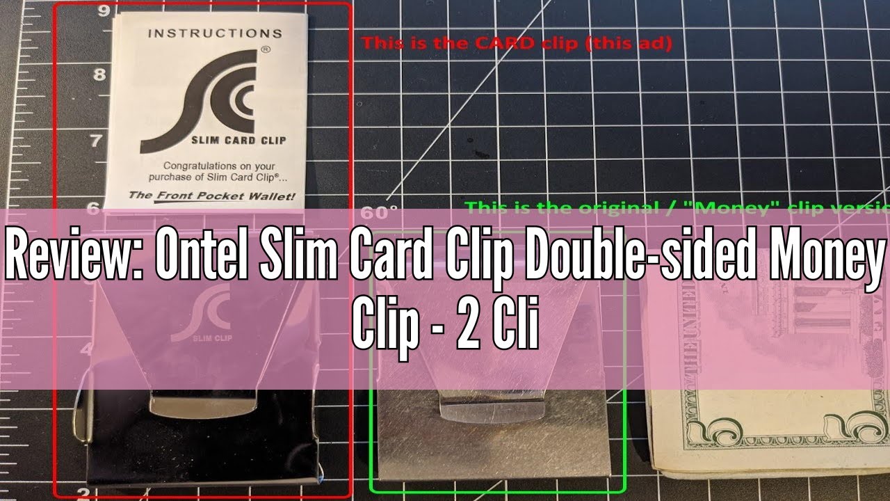 Review: Ontel Slim Card Clip Double-sided Money Clip - 2 Clips - YouTube