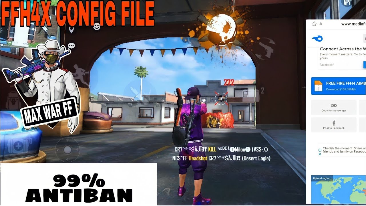 Headshot config file free fire/max || Auto headshot ffh4x config file ...