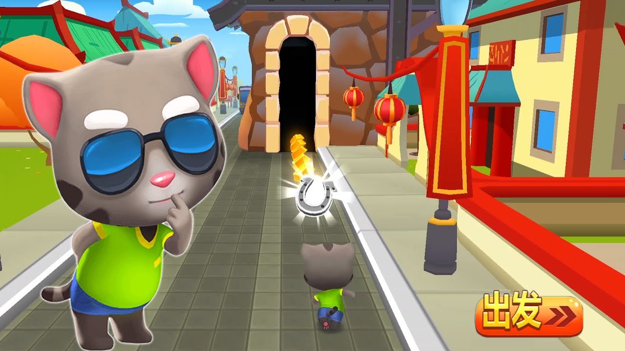 Talking tom gold run Chinese Version - Tom fights Raccoon at Wild West ...