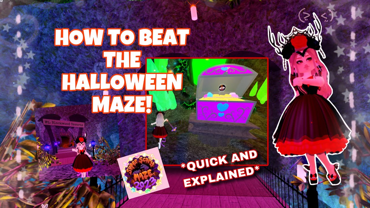 HOW TO BEAT THE SUPER SCARY MAZE! *QUICK AND EXPLAINED* Royale high ...