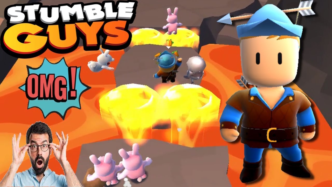 66 Stumble Guys OMG BLUE HOOD on the map Funny moments Gameplay - YouTube