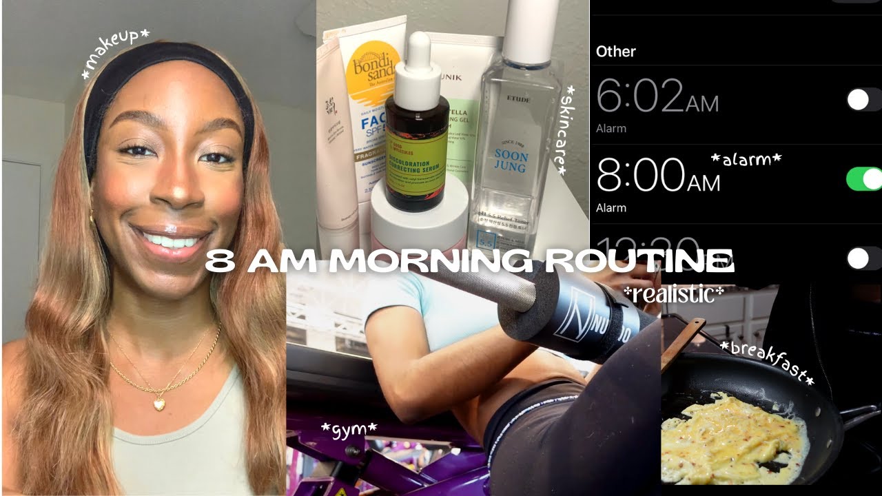 A *VERY* realistic morning routine: first day back at the gym, makeup ...