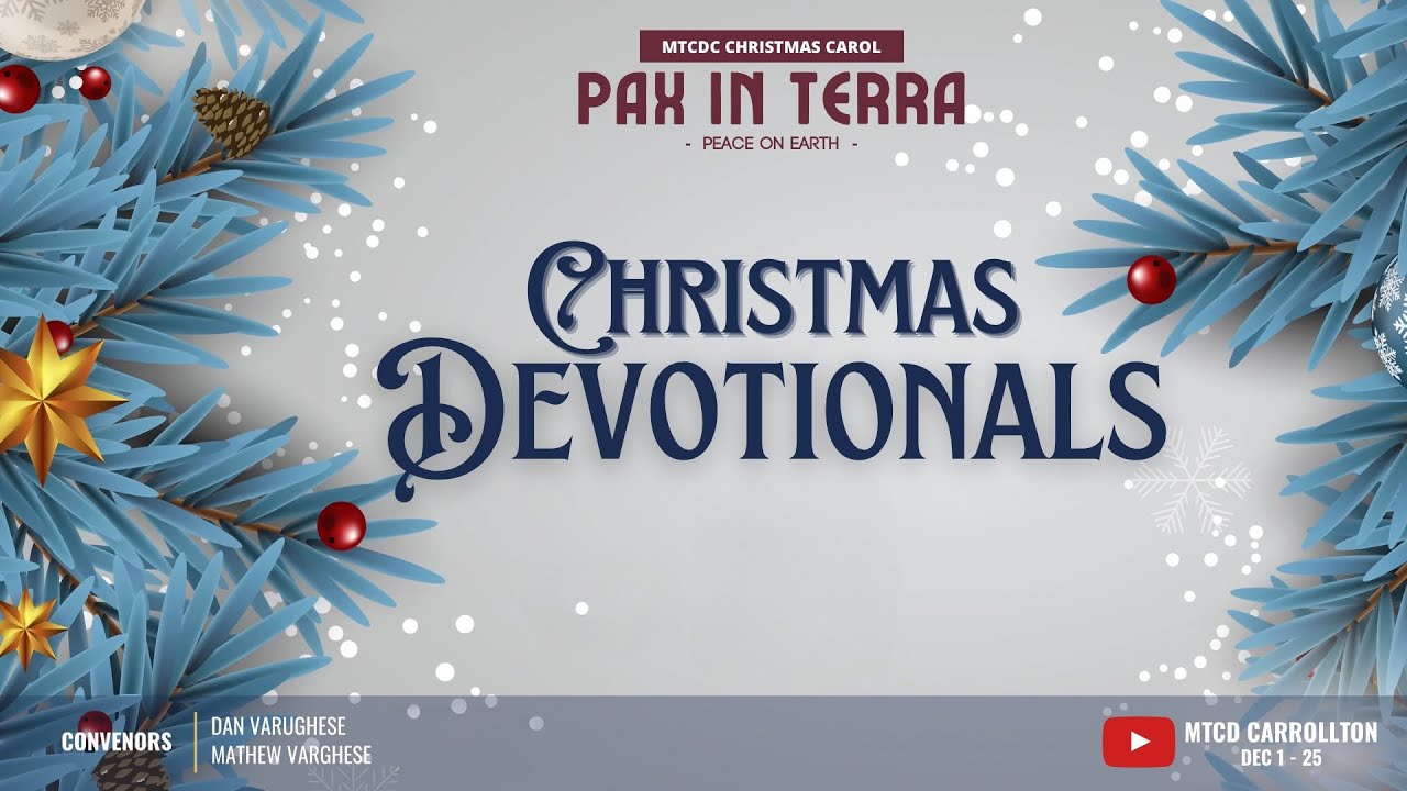 Christmas Devotionals 2024 | Day 1 - Ms. Hazel Tom - YouTube