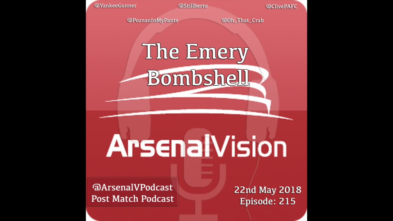 Arsenal Vision Post Match Podcast - EP215 - The Emery Bombshell - YouTube