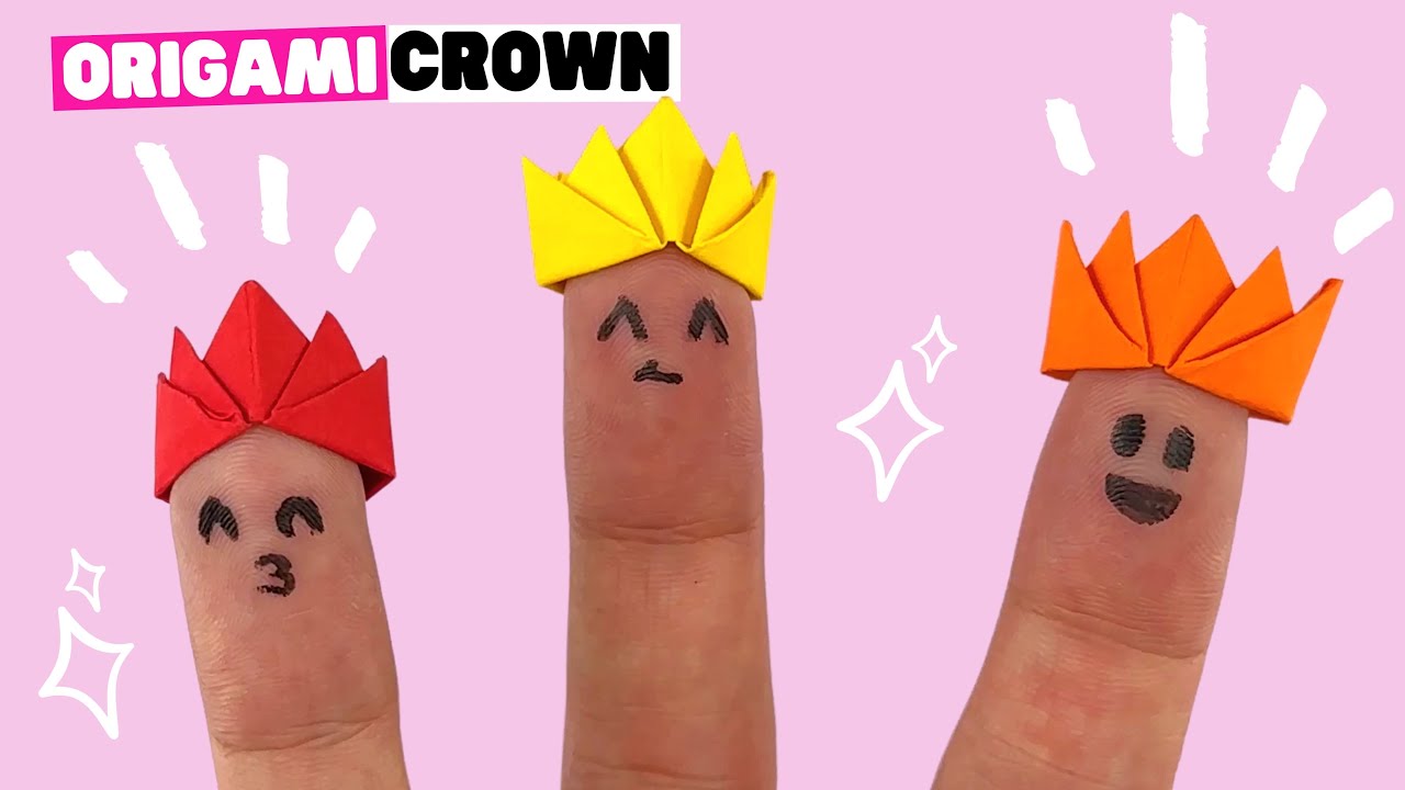 How to make origami CROWN easy, paper crown tutorial - YouTube