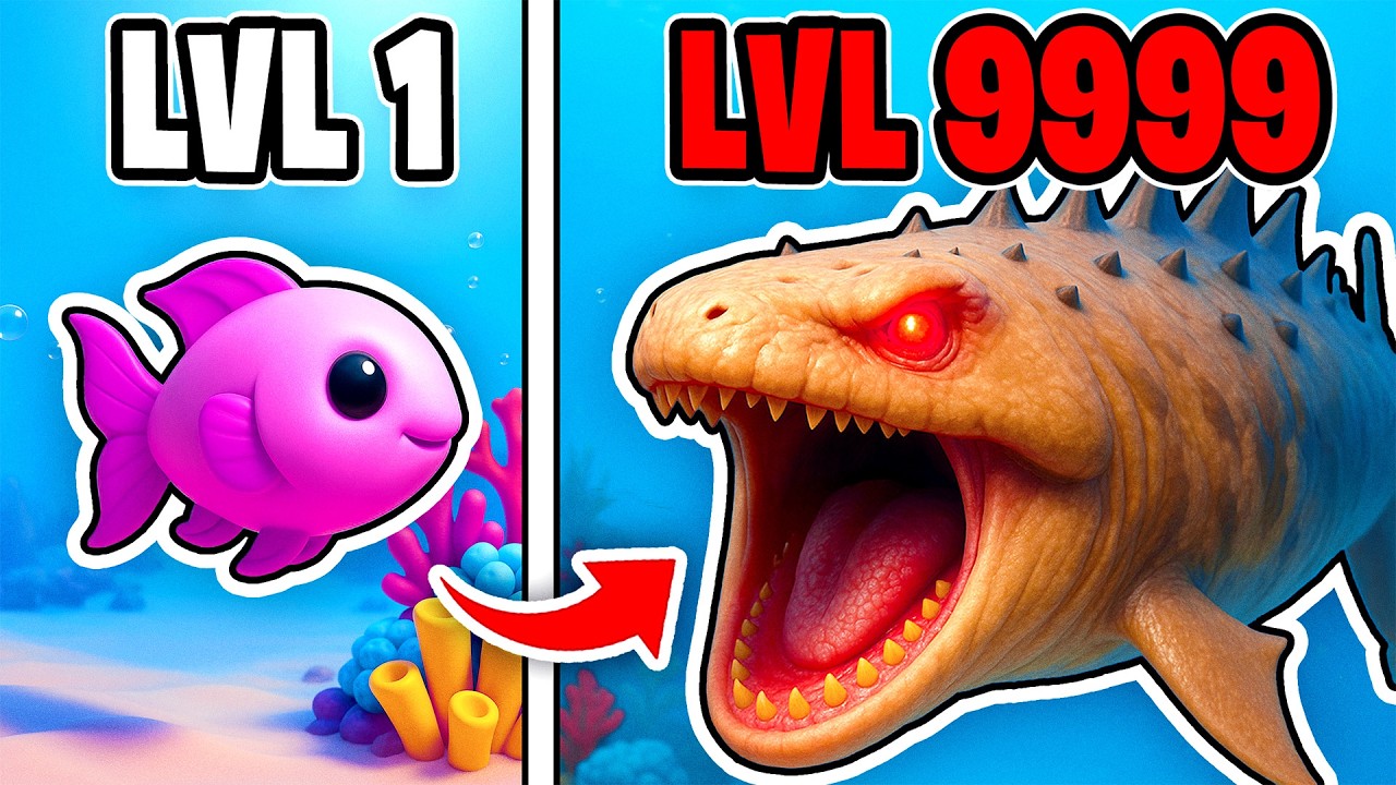 Upgrading BABY FISH to LEVIATHAN in Fish Feed and Grow - YouTube