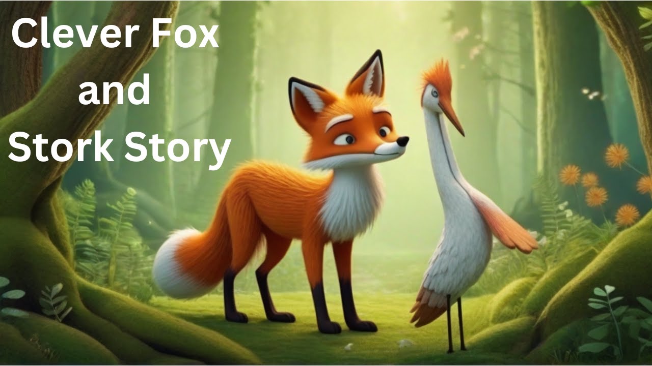 The Clever Fox and the Sly Stork || A Fun Story For Kids || Moral ...