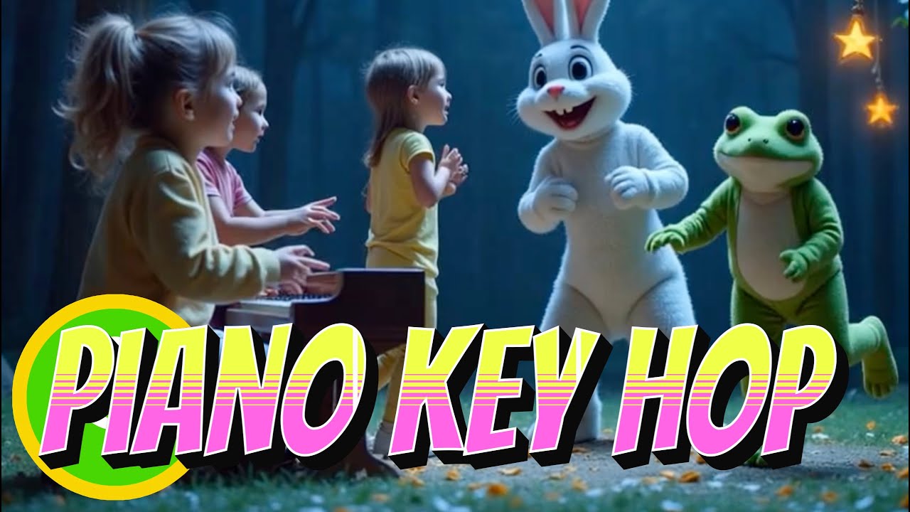 Piano Key Hop, playing piano - Nursery Rhymes in English, Kids music ...