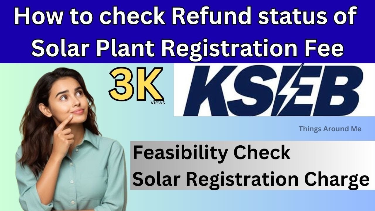 How to check status of KSEB Solar Plant Registration Fee Refund - YouTube