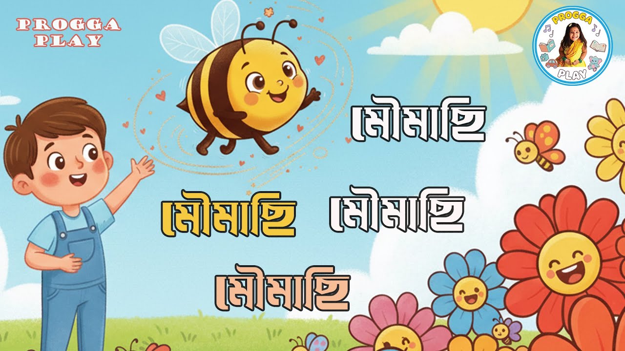 মৌমাছি মৌমাছি | Moumachi Moumachi | বাংলা ছড়া || Bengali Kids Rhyme ...