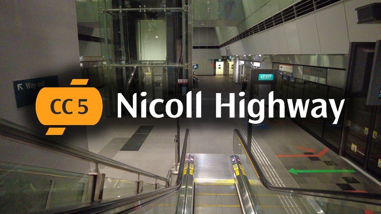 CC5 Nicoll Highway MRT Station: Exit A to Platforms | Circle Line - YouTube