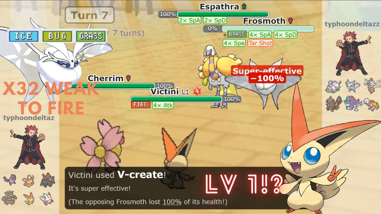 How to make a Pokemon x32 weak to Fire? Lv 1 OHKO Lv 100!? - YouTube