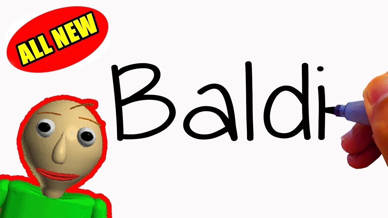 Baldi's Basics ! How To turn Words BALDI Into Cartoon For Beginners ...