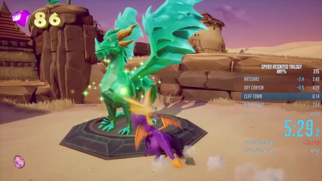 Spyro Reignited Trilogy Spyro the Dragon Any% Speedrun in 28:42 IGT (54 ...