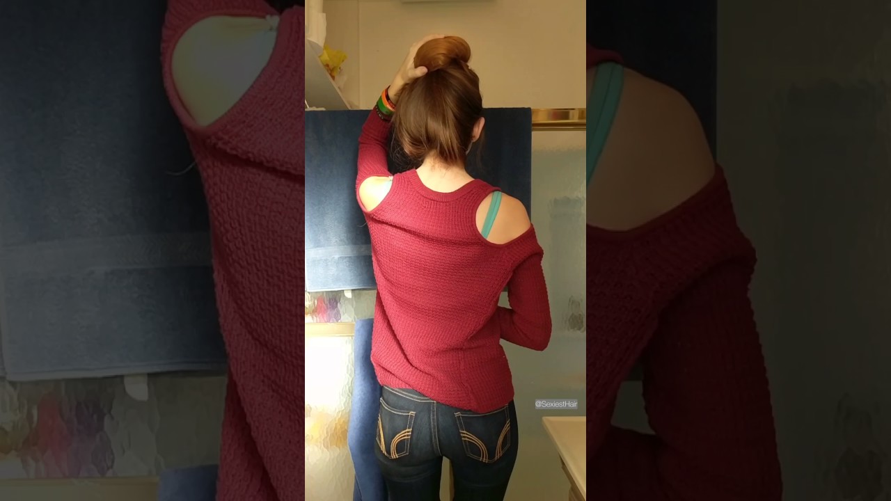Gorgeous Red head bun drop - YouTube