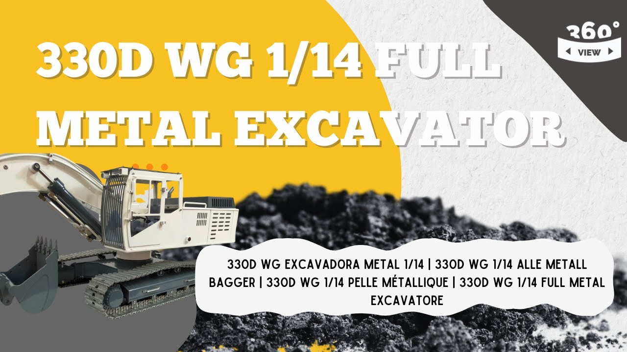 330D WG 1/14 Full metal Excavator - 360º | MAGOM HRC - YouTube