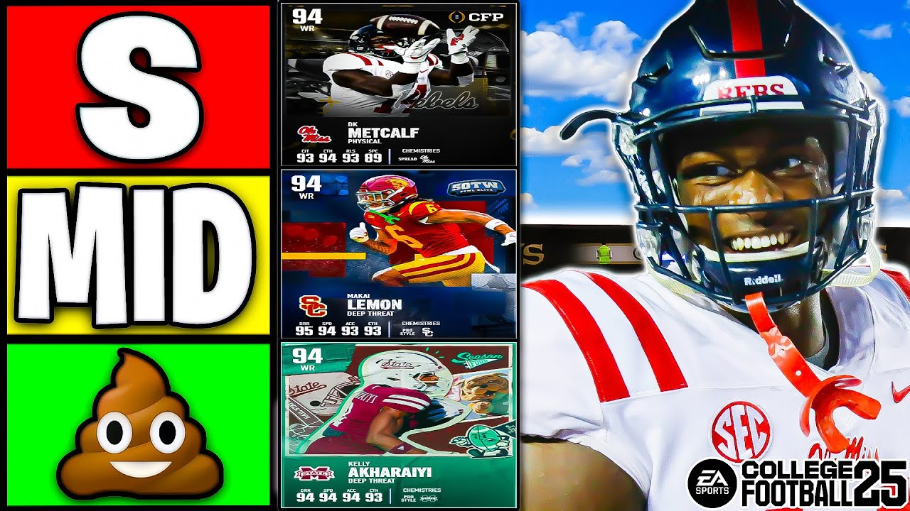 Ranking THE BEST WIDE RECEIVERS In College Football - YouTube